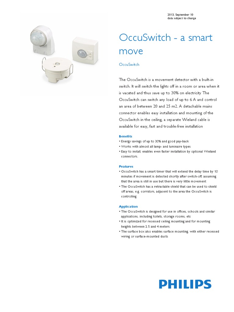 Occuswitch - A Smart Move | PDF | Electrical Connector | Manufactured Goods