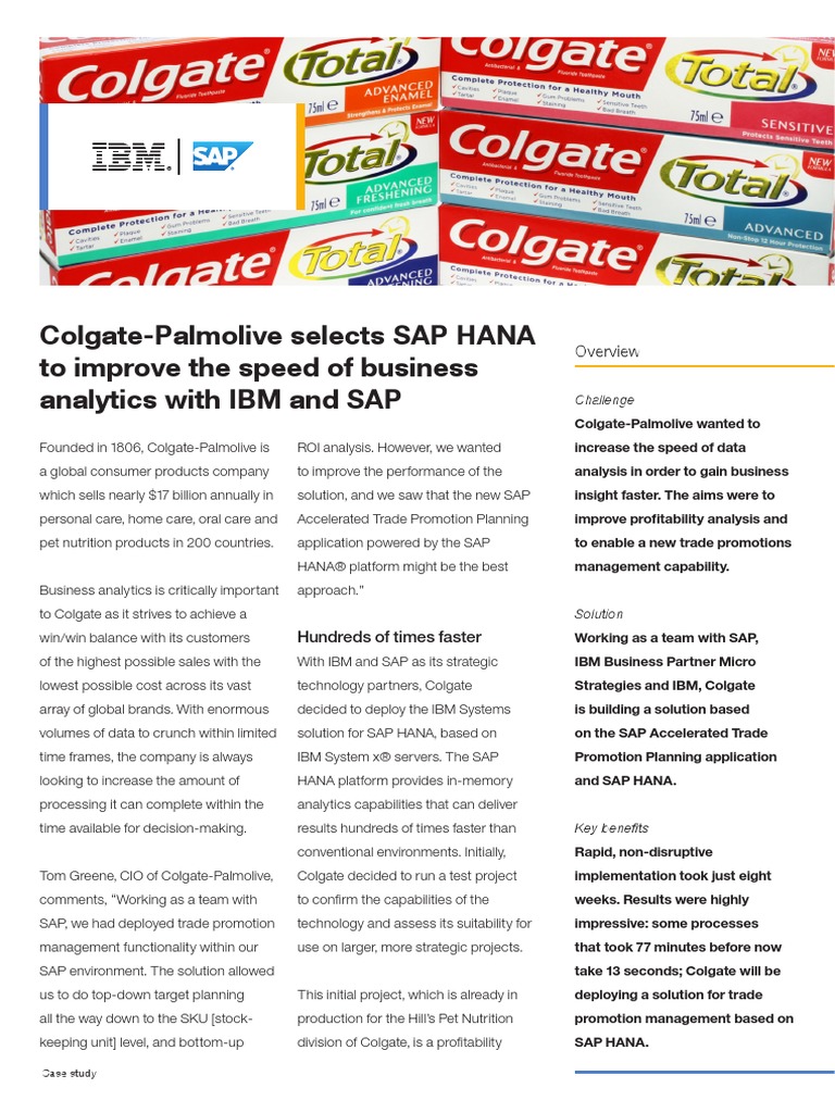 Colgate Palmolive | PDF | Sap Se | Ibm