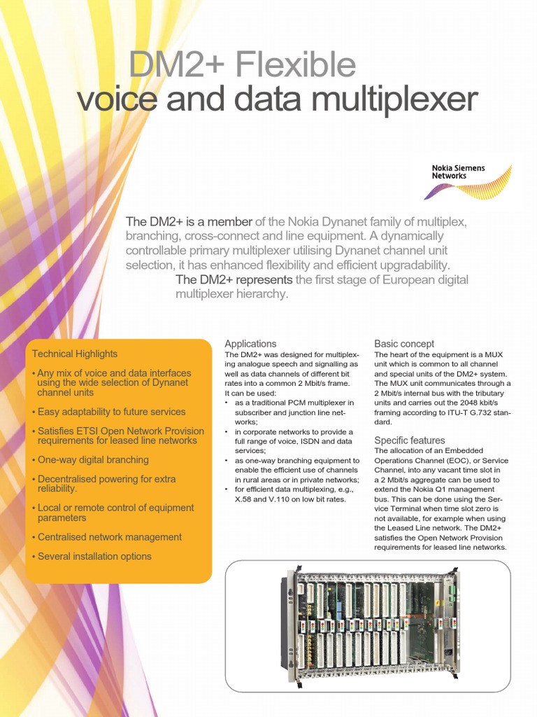 Voice and Data Multiplexer: DM2+ Flexible | PDF | Multiplexing ...