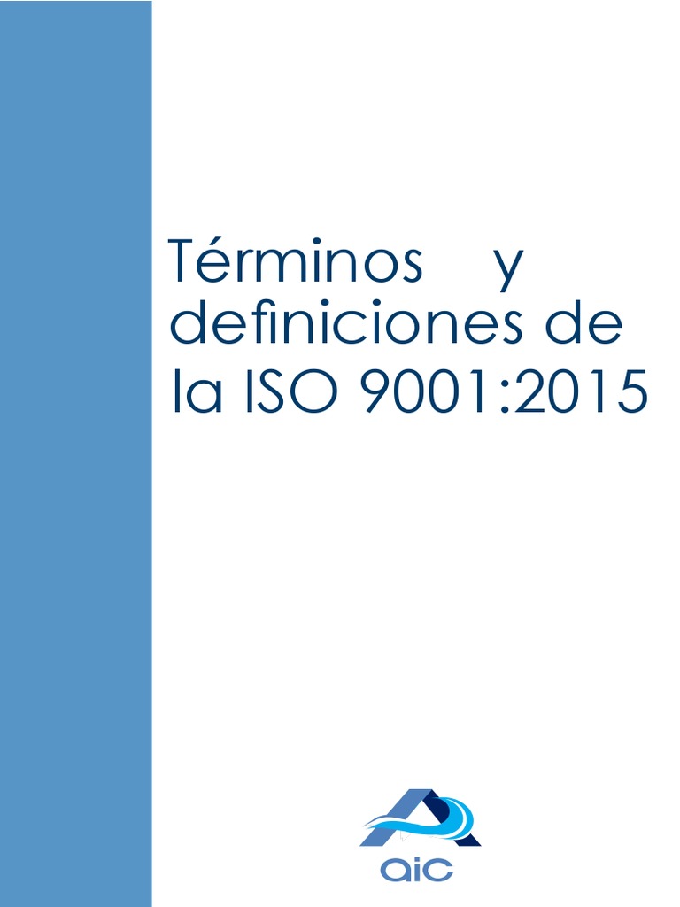 3 Terminos y Definiciones ISO | PDF | Gestión de la calidad | Calidad ...
