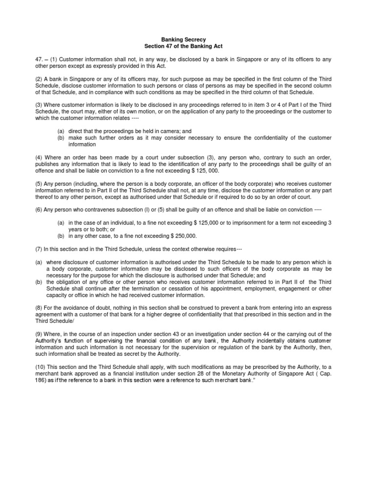 Singapore Mas Rules 47 | PDF | Deposit Insurance | Credit (Finance)