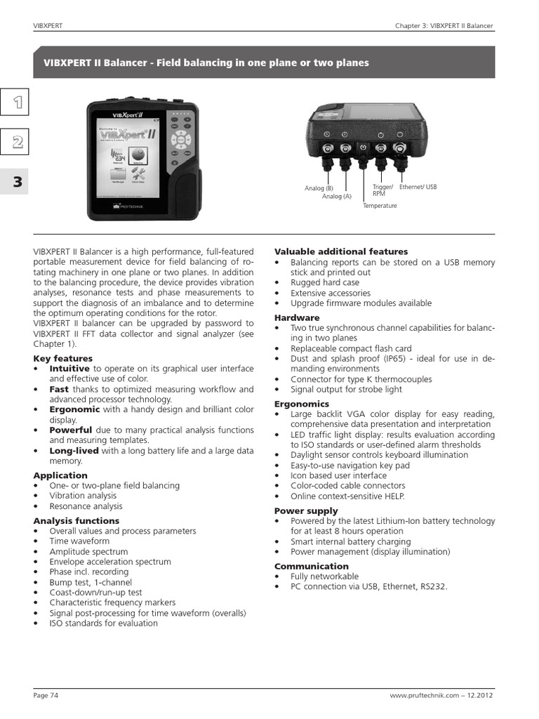 Vibxpert II Balancer Catalog 122012 en | PDF | Amplitude | Usb