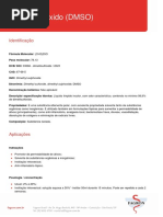 Ficha Tecnica - DMSO (Dimetilsulfoxido) | PDF | Medicina Clínica ...