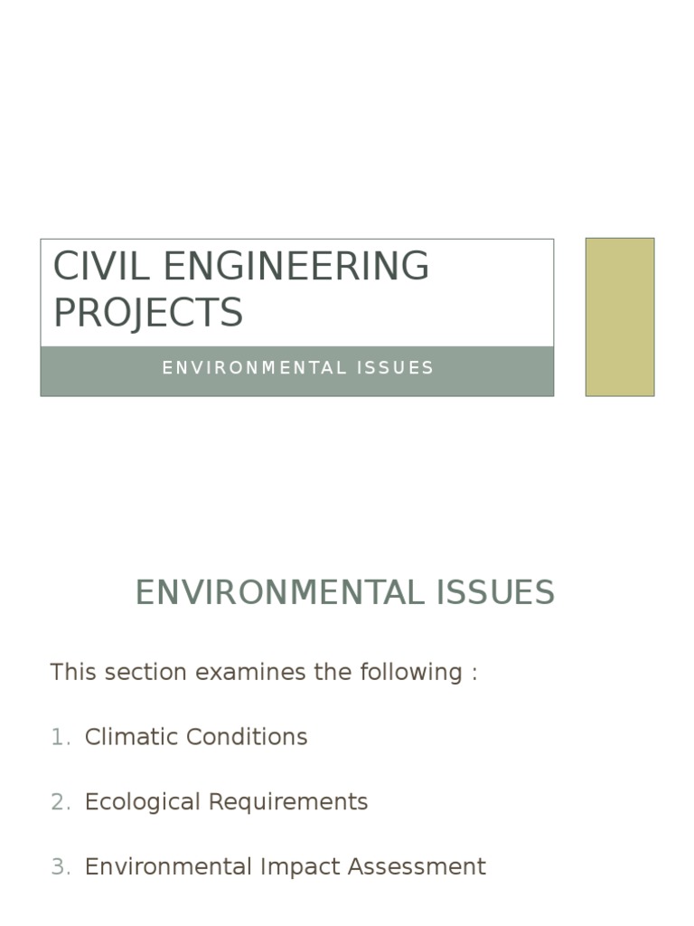 Environmental Issues in Civil Engineering | PDF