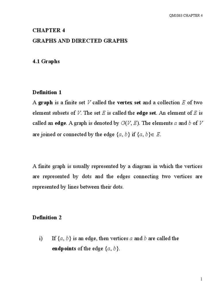 Chapter 5 - Graphs | PDF | Vertex (Graph Theory) | Matrix (Mathematics)