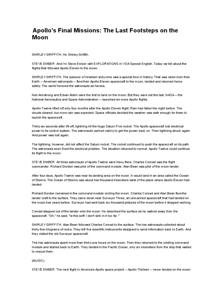 Apollo's Final Missions: The Last Footsteps On The Moon | Download Free ...