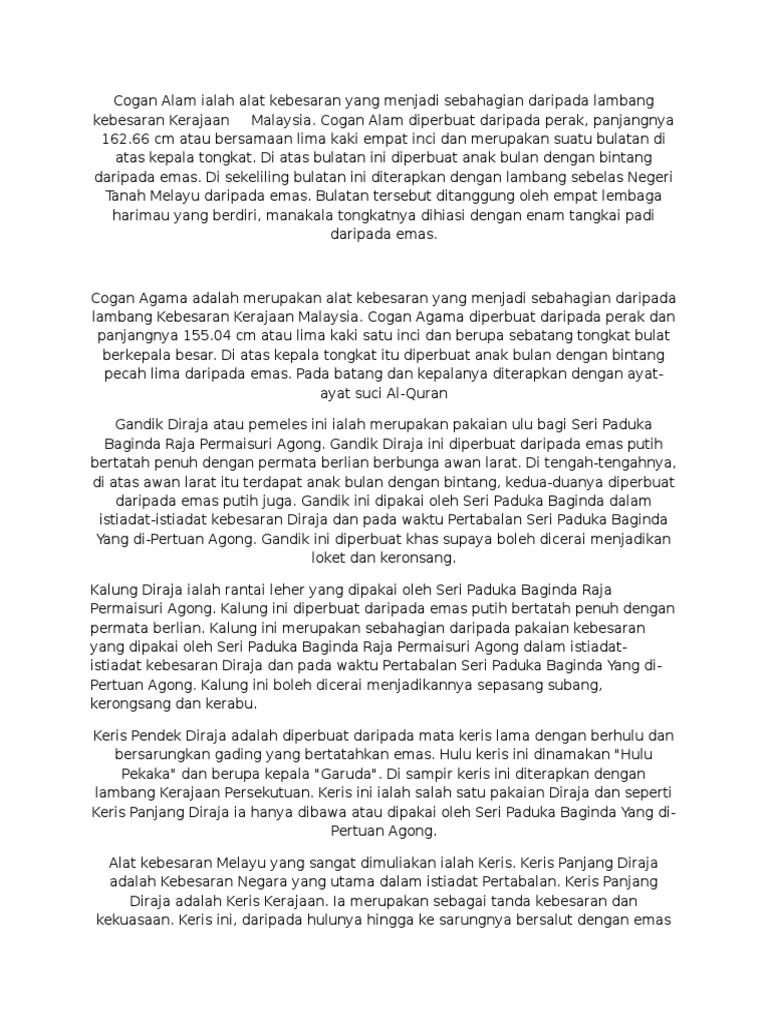 Fungsi Alat Alat Raja | PDF