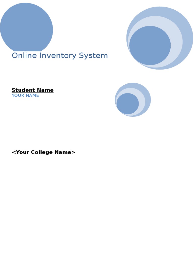 Online Inventory System Sample Documentation | PDF | Business