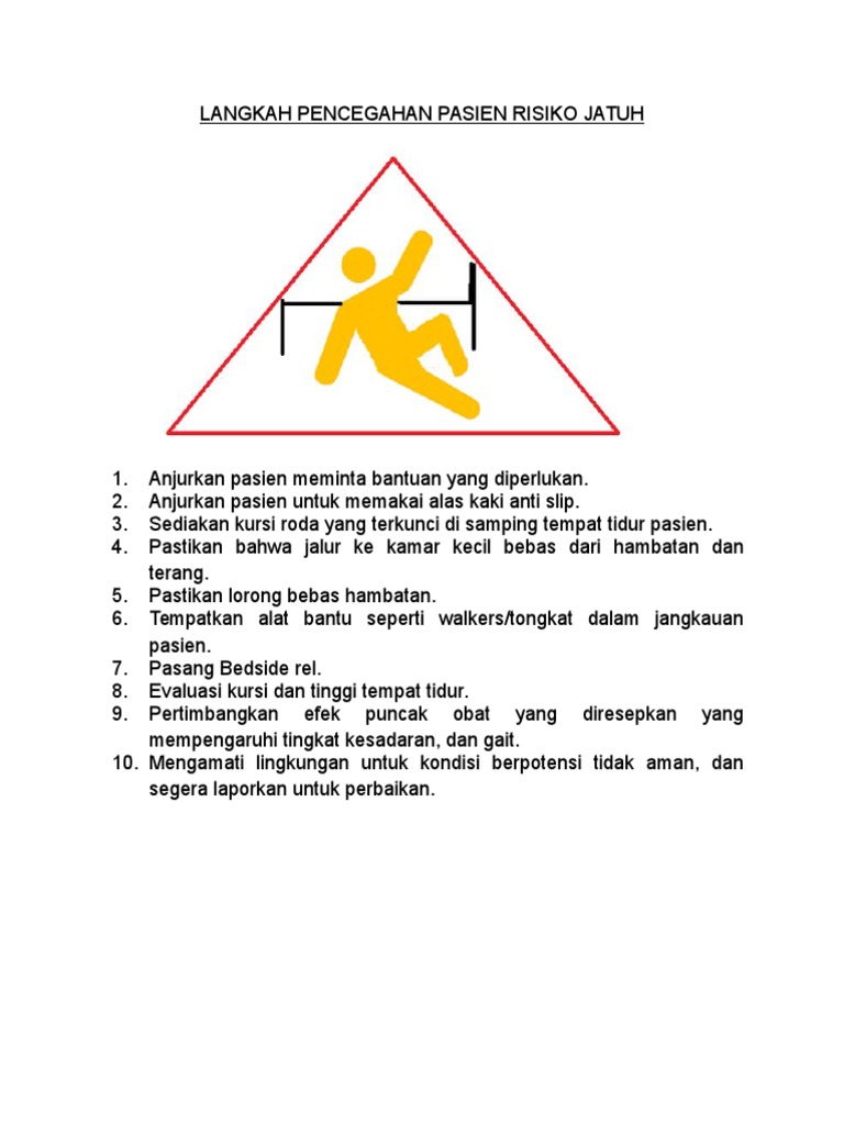 Langkah Pencegahan Pasien Risiko Jatuh | PDF