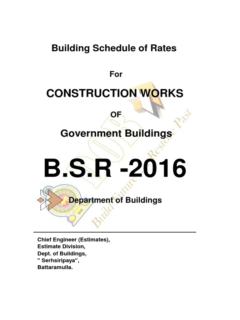 BSR 2016 Const | Download Free PDF | Masonry | Electrical Wiring
