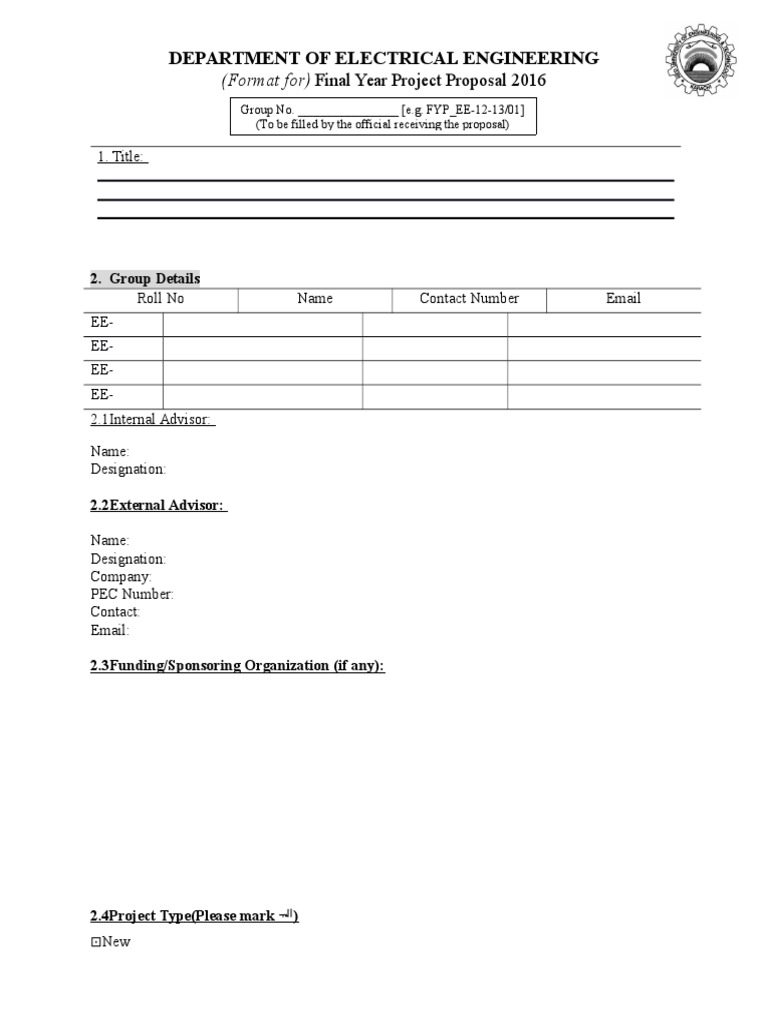 FYP Proposal Format 2016 ned univerisity | Project Management | Areas ...