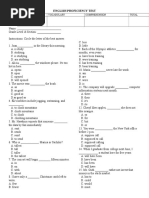 English Proficiency Test Sample PDF | PDF | Law