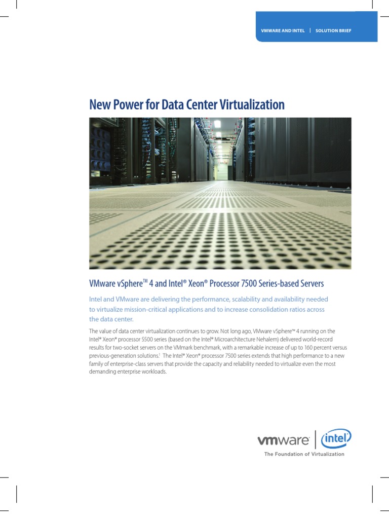 New Power For Data Center Virtualization | PDF | Scalability | Virtual Machine