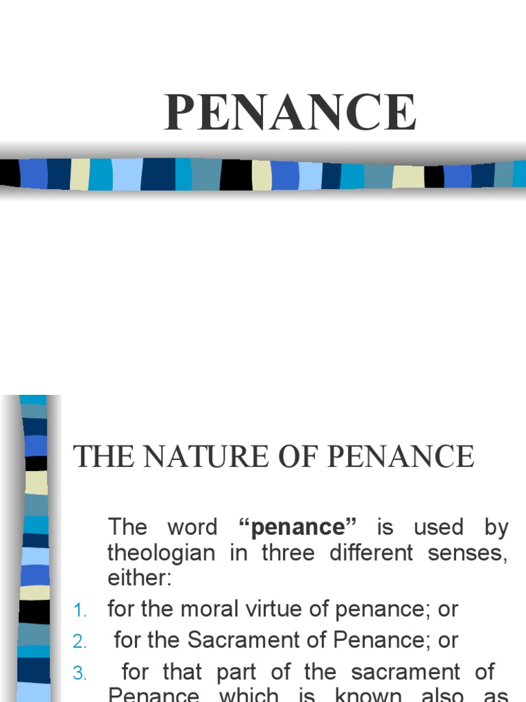 Penance | Penance | Confession (Religion)