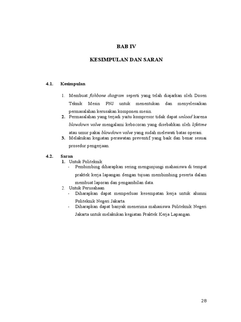 BAB IV - Kesimpulan Dan Saran FINAL | PDF