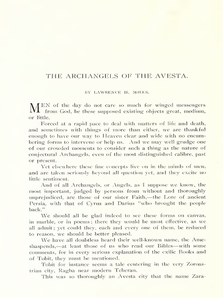 Archangels of The Avesta | PDF | Zoroastrianism