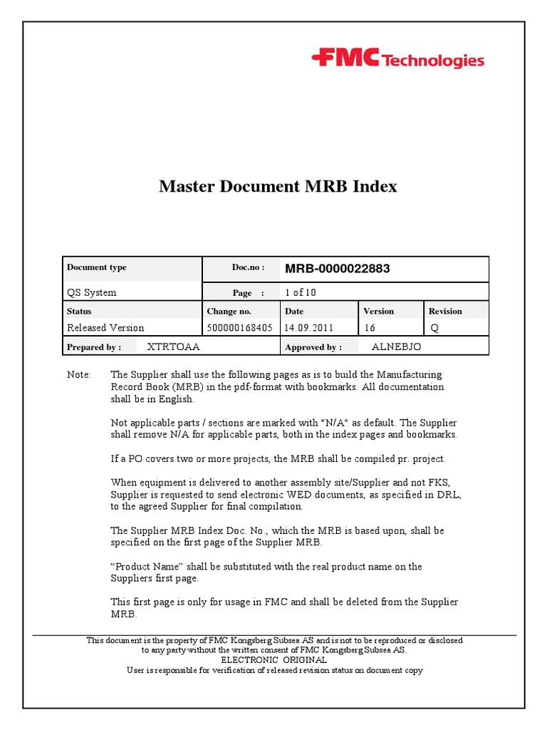 Mrb-0000022883 MRB Index Rev Q | PDF | Computing | Science