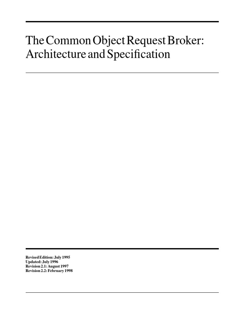 Corba | PDF | Common Object Request Broker Architecture | Component Object Model
