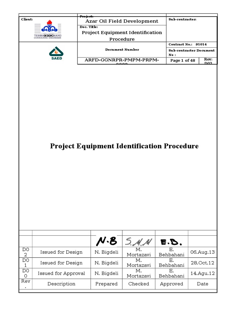 Project Equipment Numbering Procedure | Download Free PDF | Switch ...