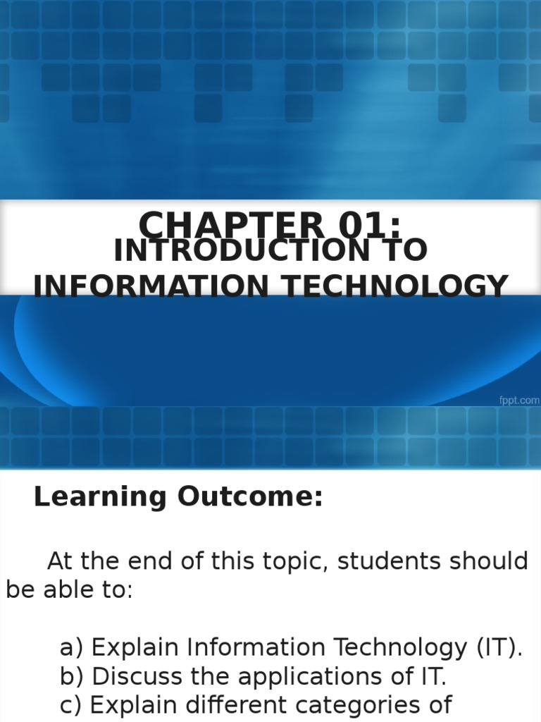 Introduction To Information Technology | PDF | Educational Technology ...