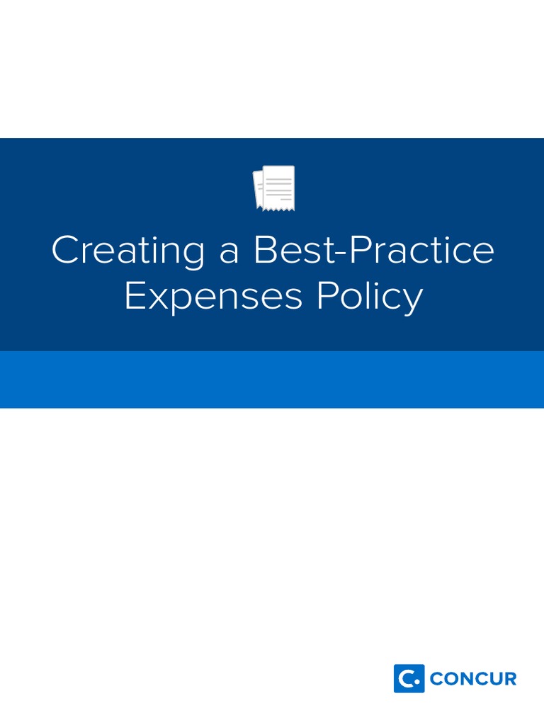 A Best Practice Expenses Policy Template Concur Uk 2014 | PDF | Per ...