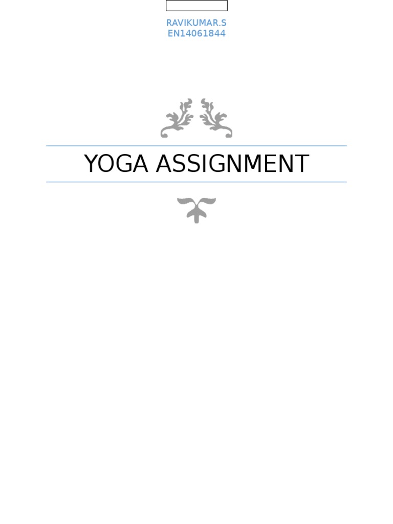 Yoga Assignment | PDF | Yoga | Asana