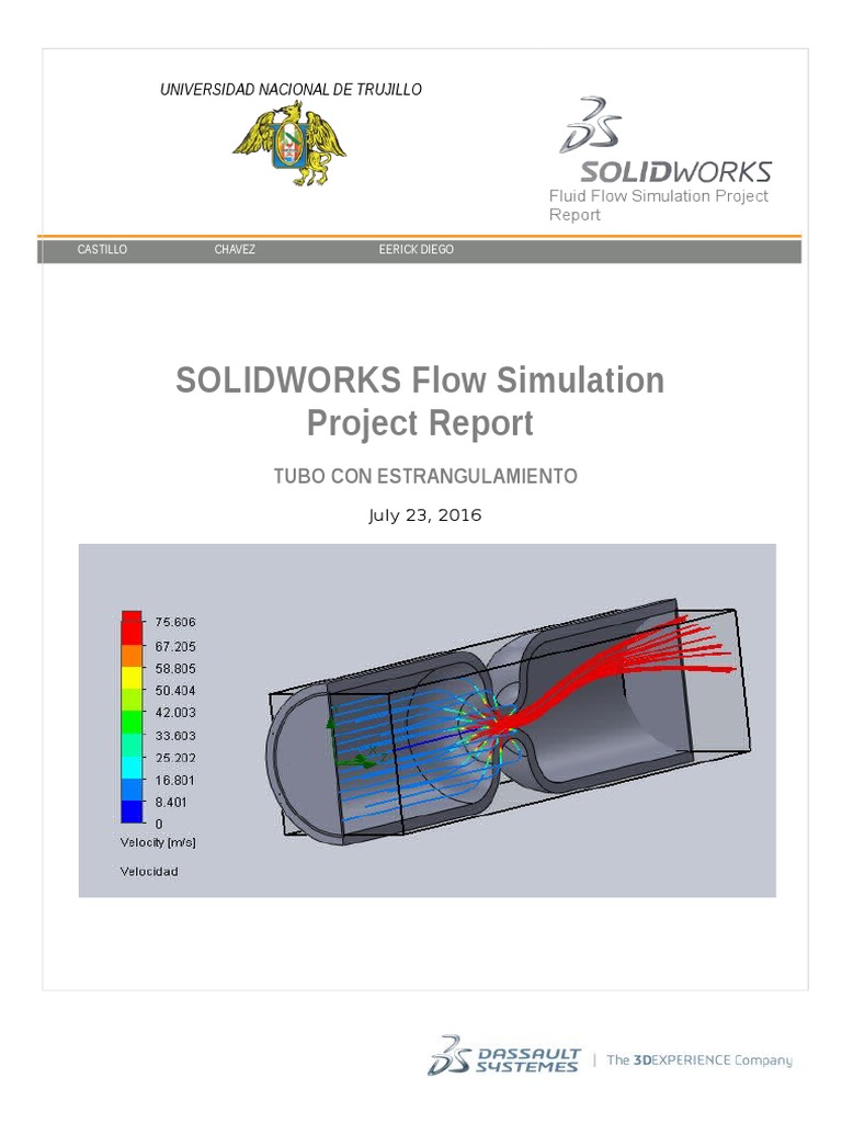 SOLIDWORKS Flow Simulation Project Report: Tubo Con Estrangulamiento ...