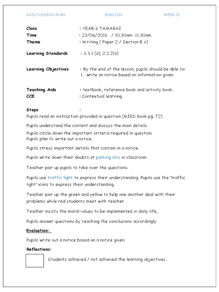 Writing an Effective Notice: A Lesson Plan on Developing Notice Writing ...