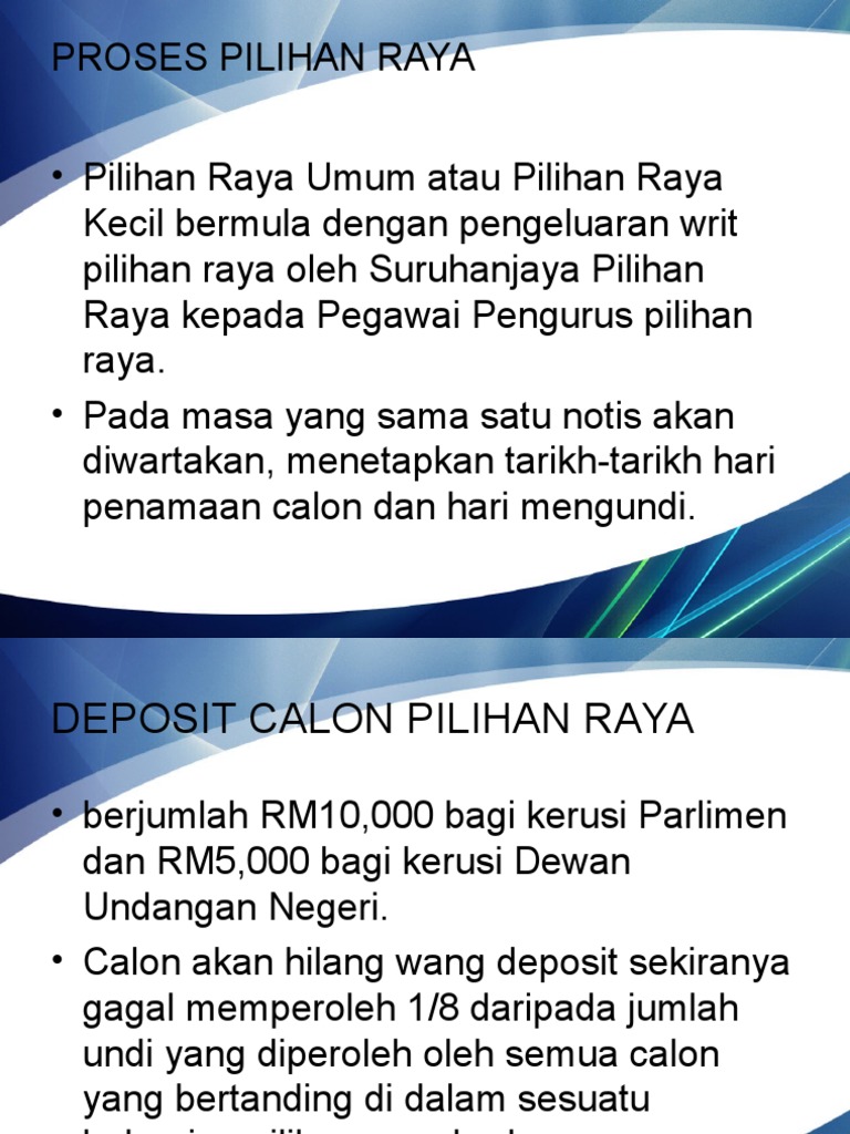 Proses Pilihan Raya | PDF