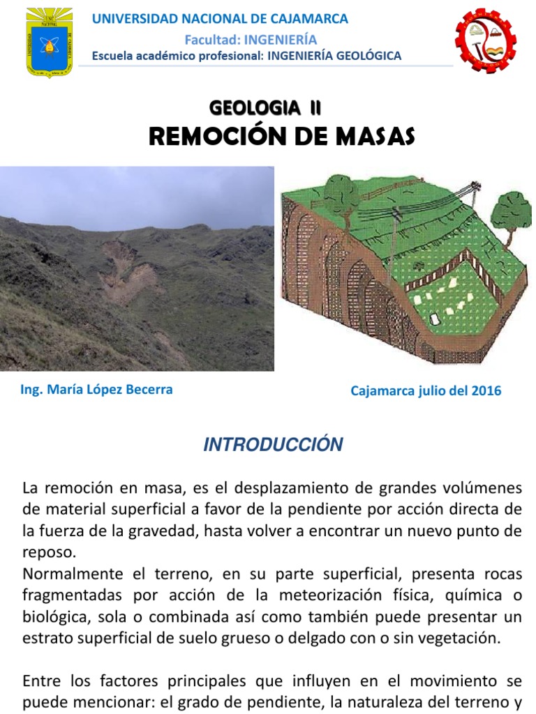 CAP VIII REMOCIÓN DE MASAS.pdf | Roca (geología) | Volcán