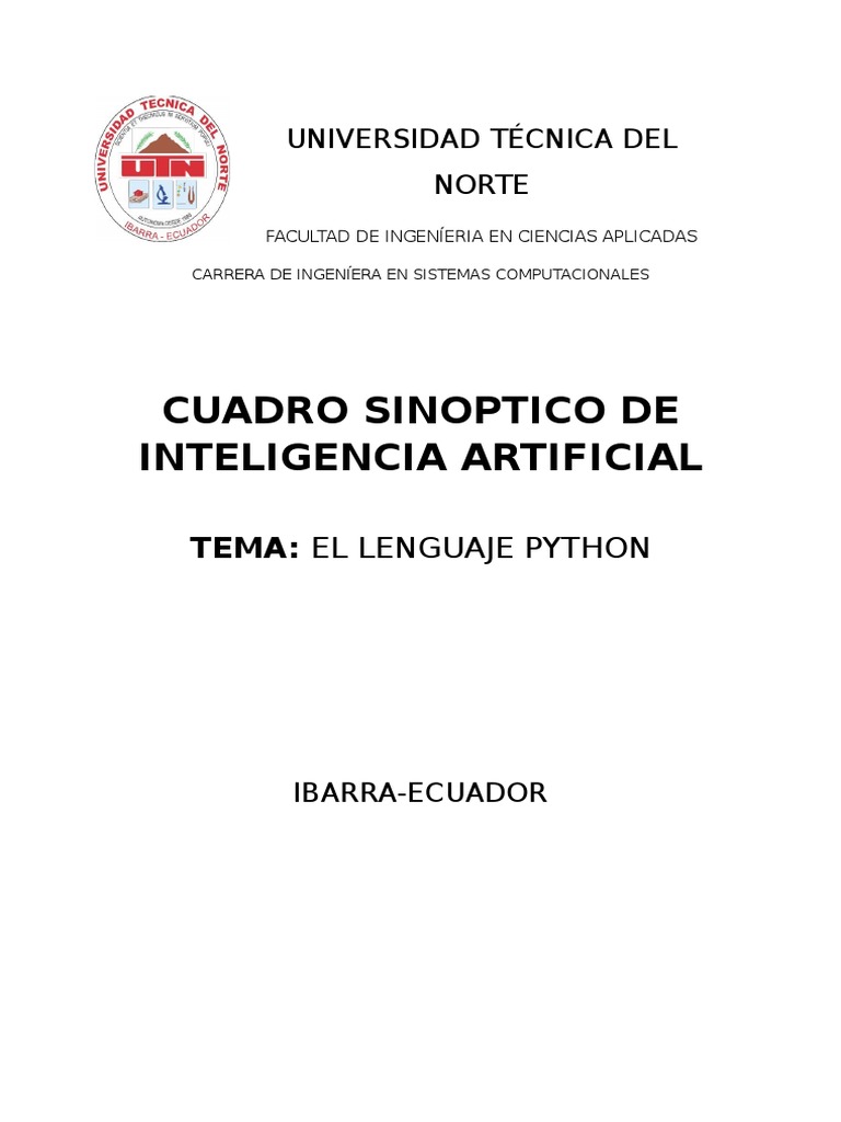 Cuadro Python | PDF