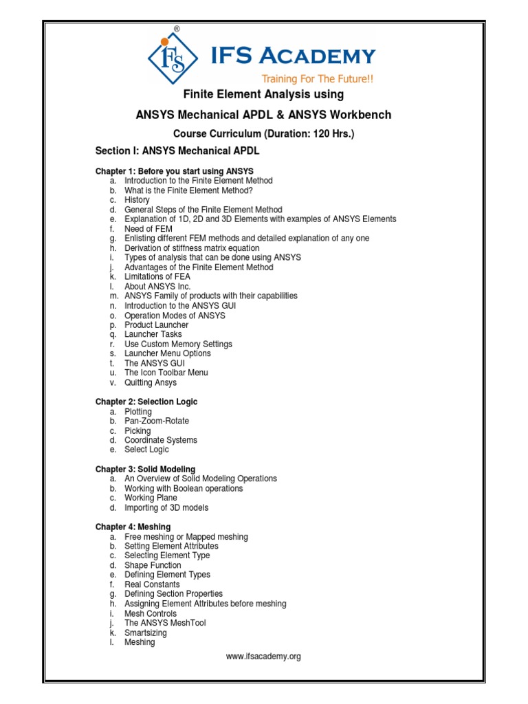 Finite Element Analysis Using ANSYS Mechanical APDL ANSYS Workbench | PDF | Finite Element ...
