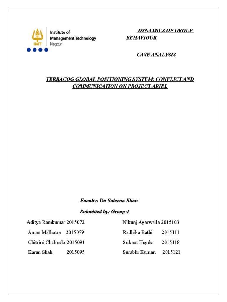 TerraCog Case Study DGB | PDF | Global Positioning System | Consensus Decision Making