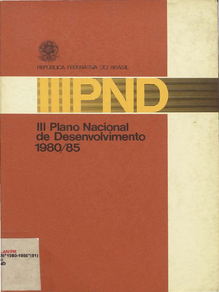 III Plano Nacional de Desenvolvimento 1980-1985 - PDF - OCR | PDF ...