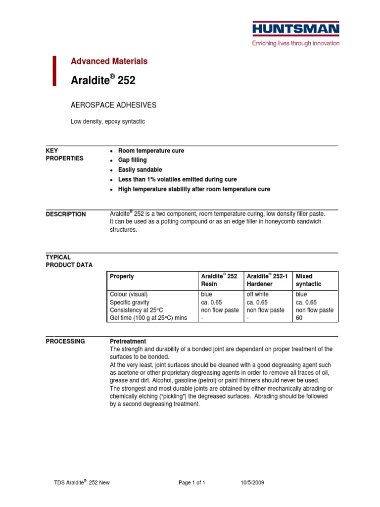 Araldite 252 Pdf Manmade Materials Chemistry