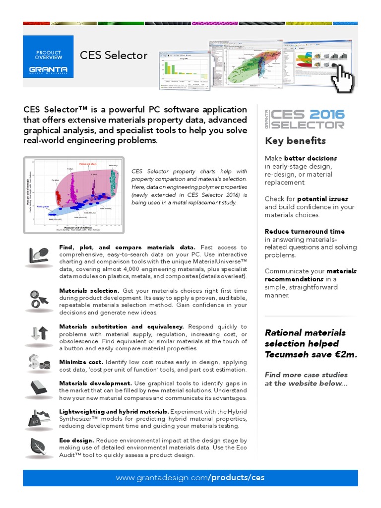 CES Selector Overview | PDF | Plastic | Composite Material