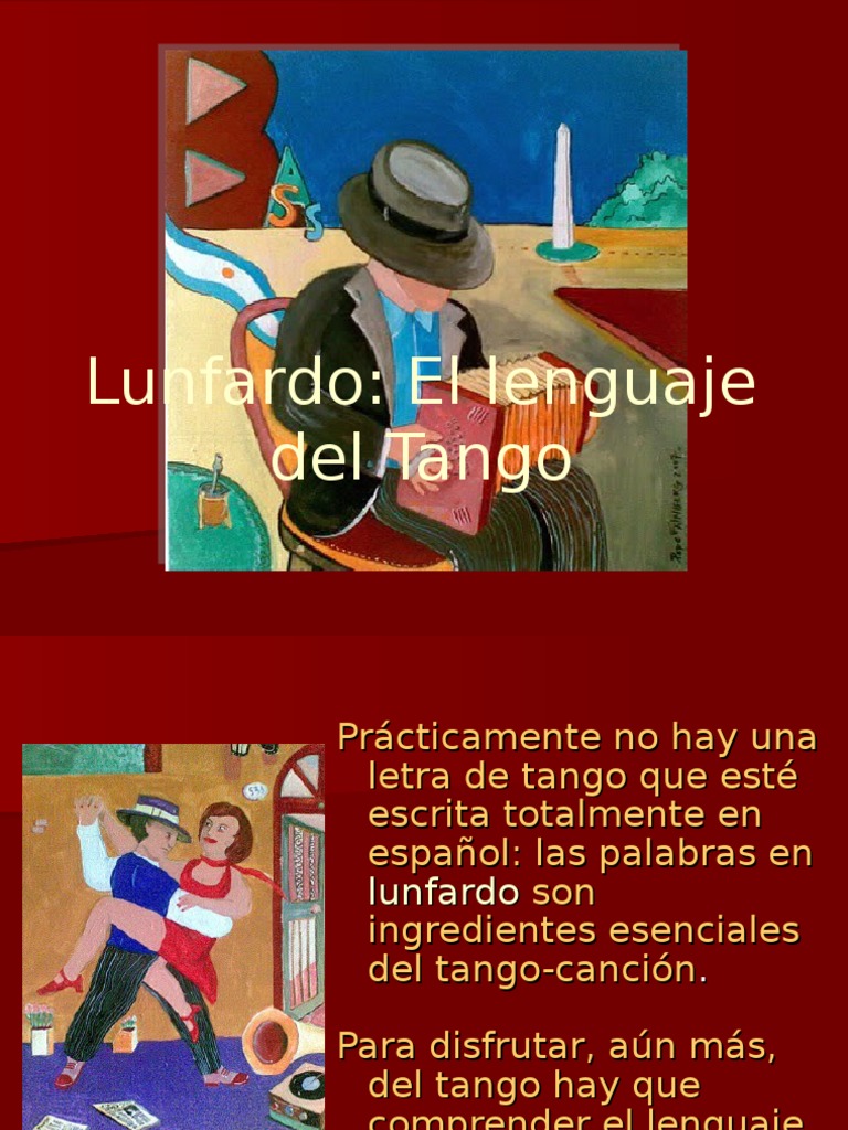 Lunfardo 100327144505 Phpapp01 | PDF | Musica Tango | Entretenimiento ...