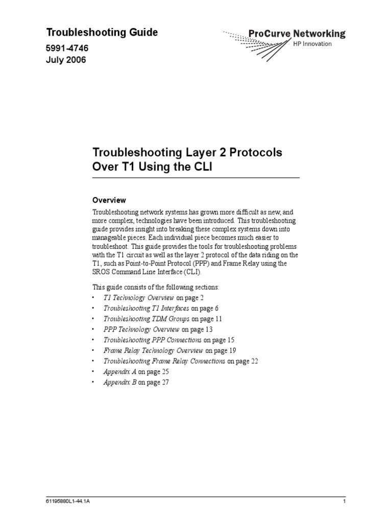 T1 Troubleshooting | PDF | Communications Protocols | Computer Network