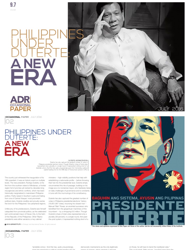 Philippines Under Duterte: A New Era | PDF | Rodrigo Duterte | Benigno ...