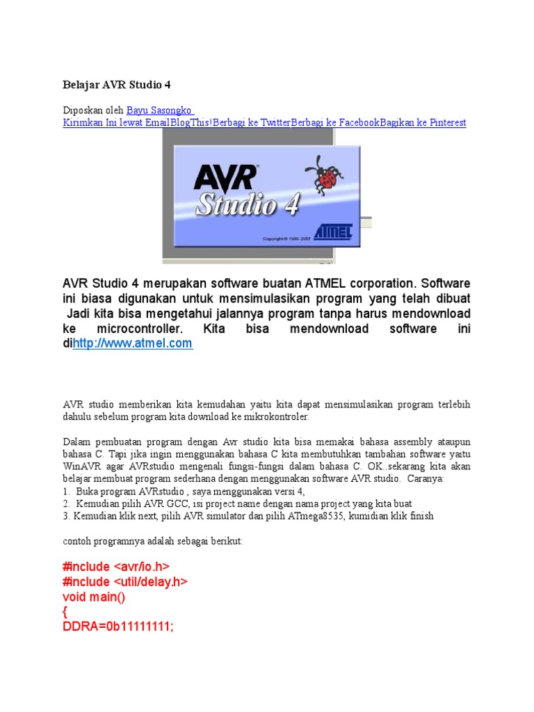 Belajar AVR Studio 4 | PDF
