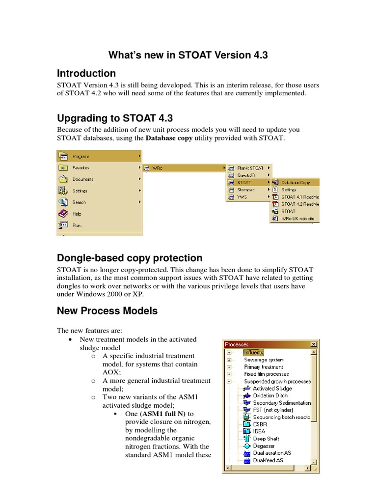 STOAT Version 4.3 Release Notes | PDF | Computing | Software