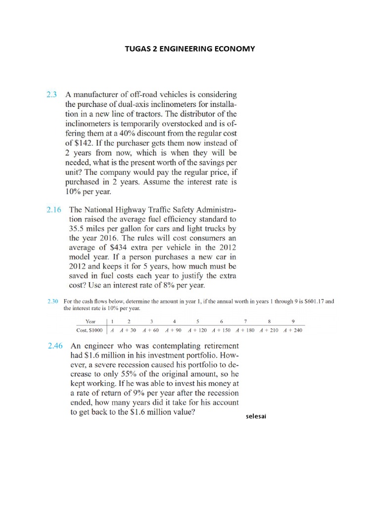 Engineering Economy | PDF