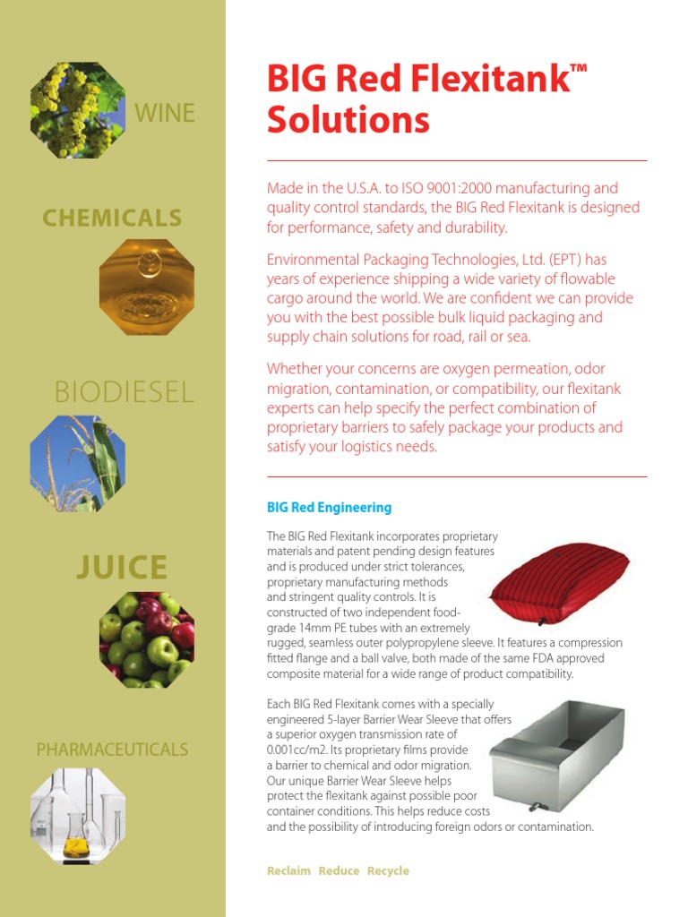 BIG Red Flexitank Solutions: Juice | PDF | Packaging And Labeling | Odor