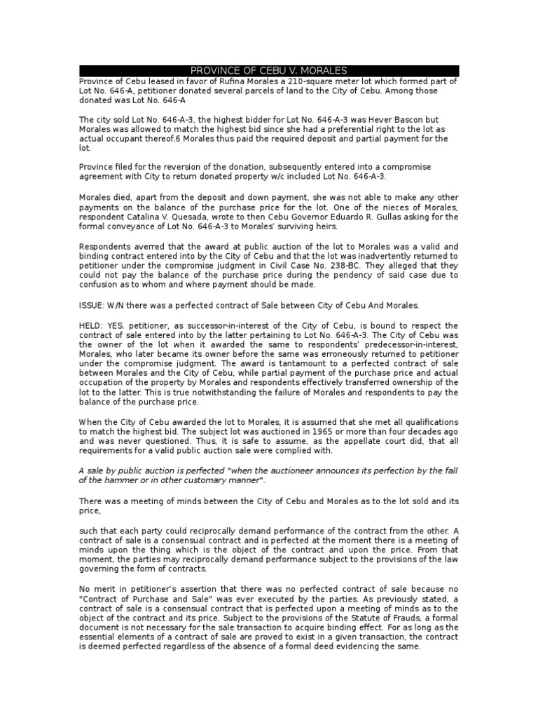 Prov of Cebu & Akang | PDF | Deed | Auction
