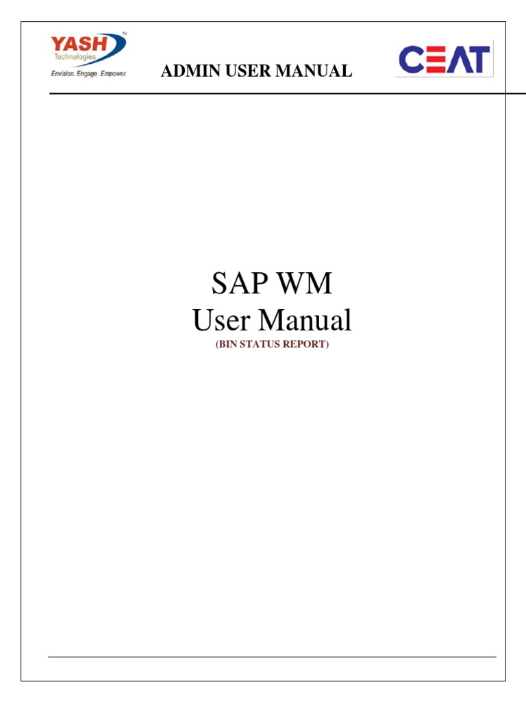 Admin WMS User Manual LX03 Bin Status Report | PDF | Software ...
