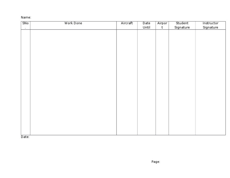 Logbook For OJT Aircraft Maintenance | PDF