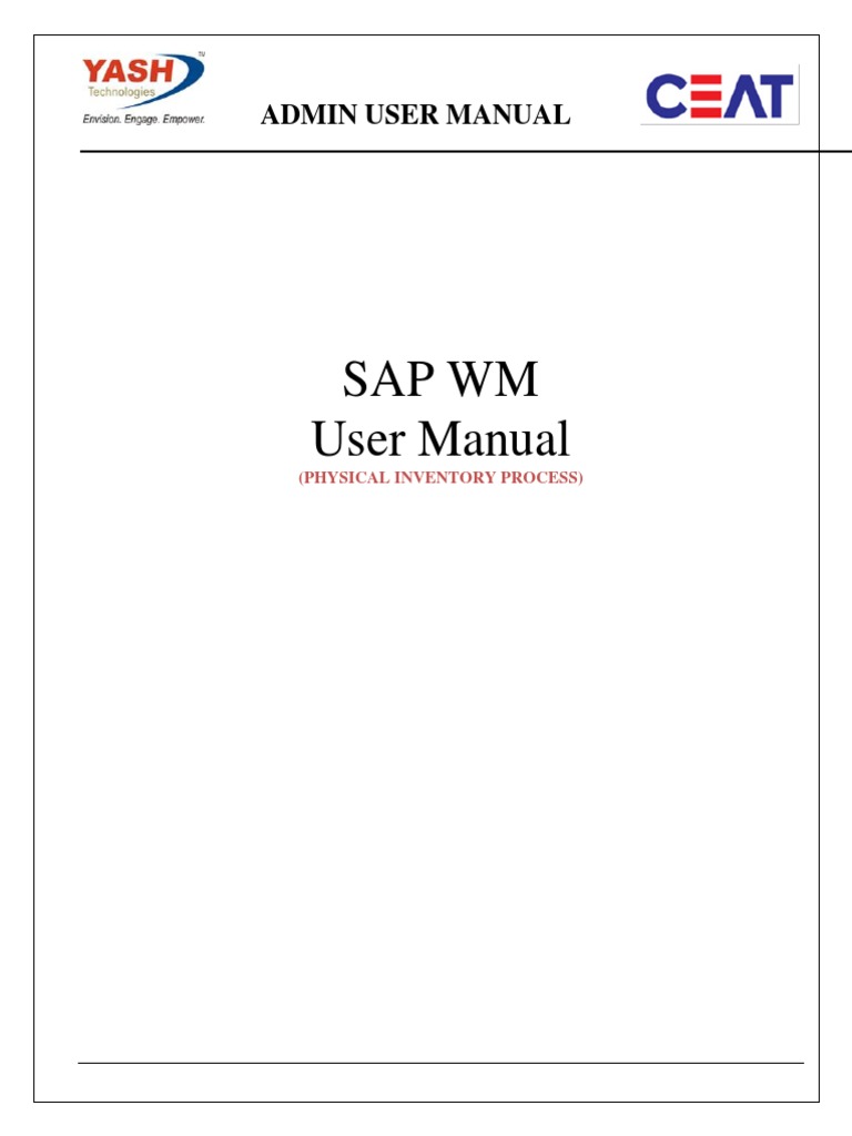 Admin WMS User Manual Physical Inventory | PDF