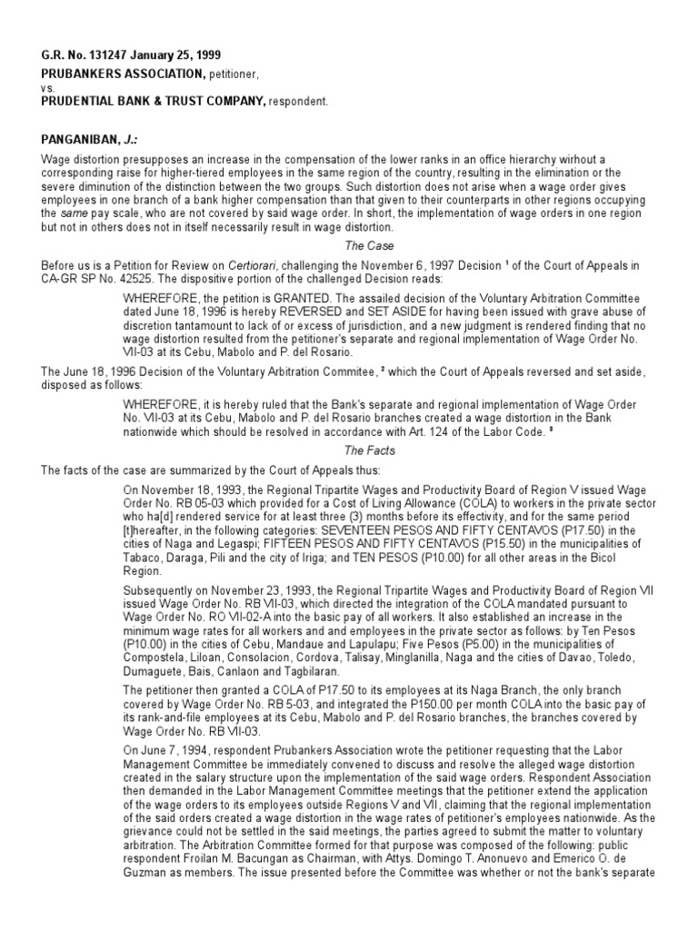 Prubankers Association Vs Prudential Bank & Trust Company - GR No ...