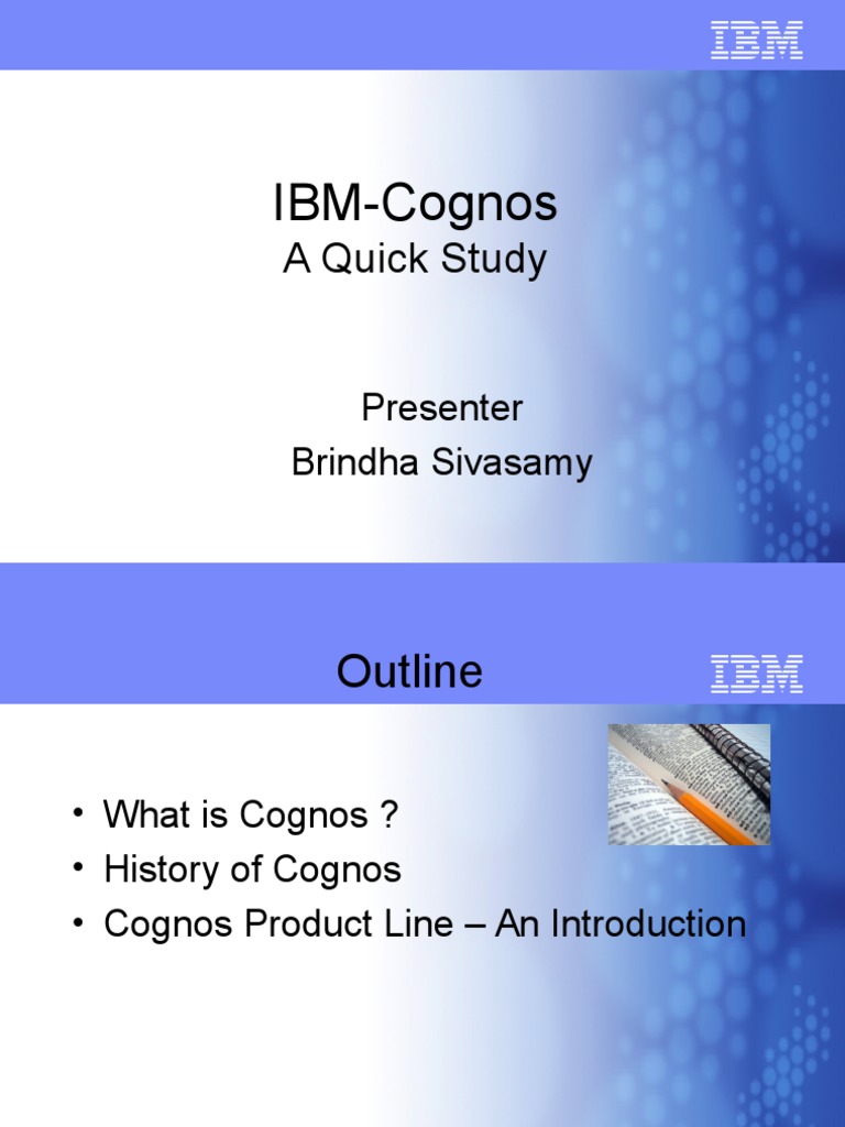 Cognos Product Line Overview | PDF | Business Intelligence | Analytics