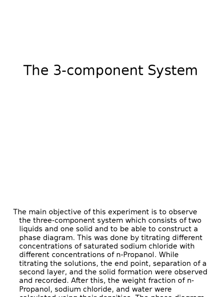 3 Component System | PDF | Solution | Titration